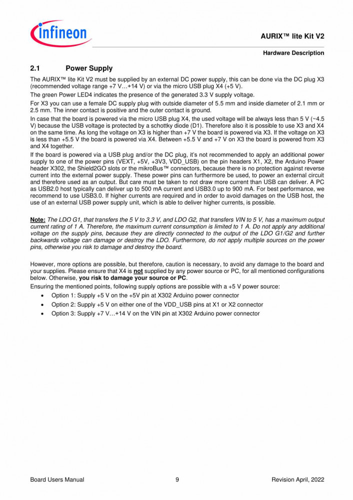 AURIX lite Kit V2 manual page 9