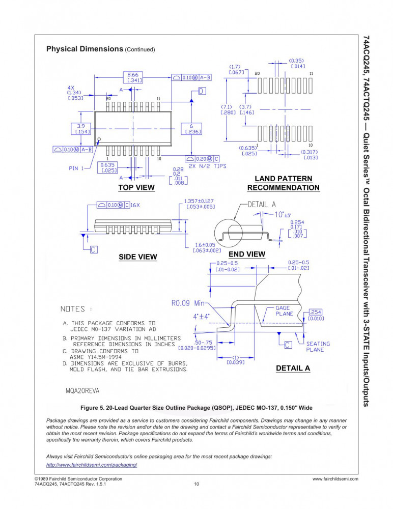 74ACTQ245MTC-G datasheet page 10