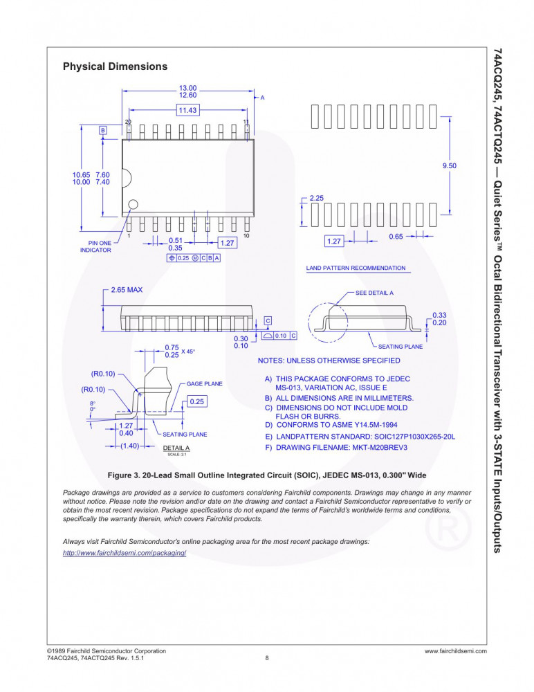 74ACTQ245MTC-G datasheet page 8