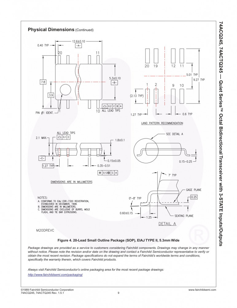 74ACTQ245MTC-G datasheet page 9