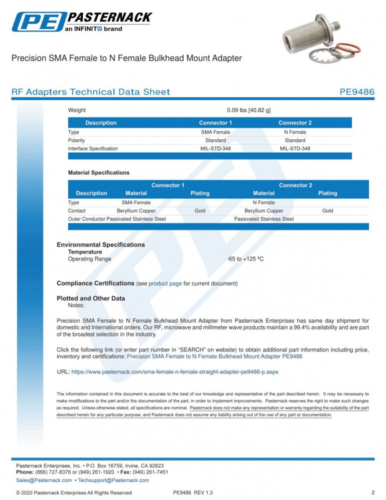 PE9486 technical document page 2
