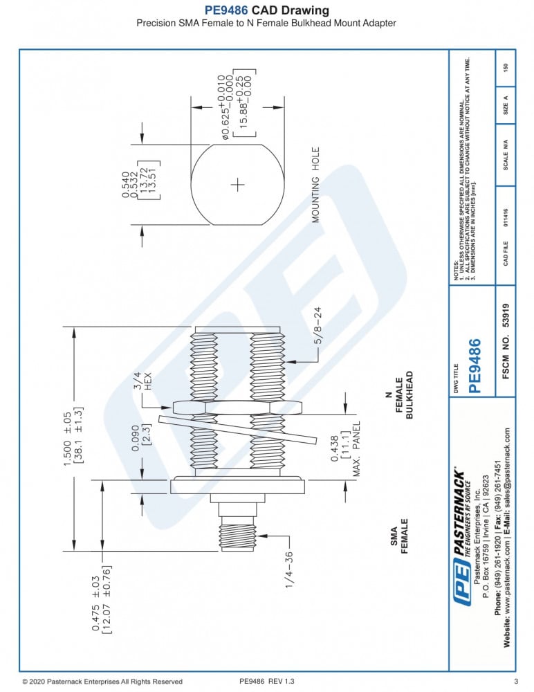 PE9486 technical document page 3