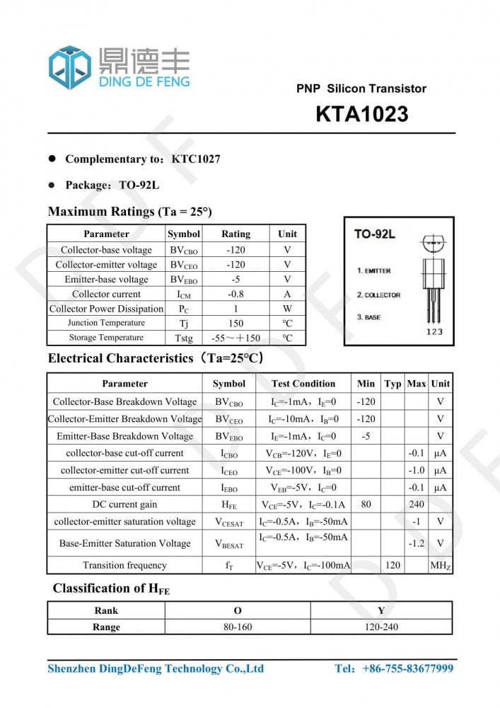 DDF KTA1023 technical document preview