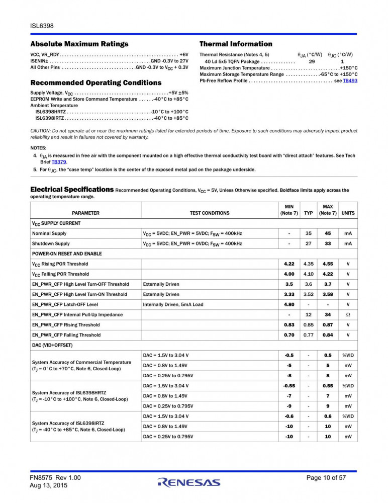 ISL6398 technical document page 10