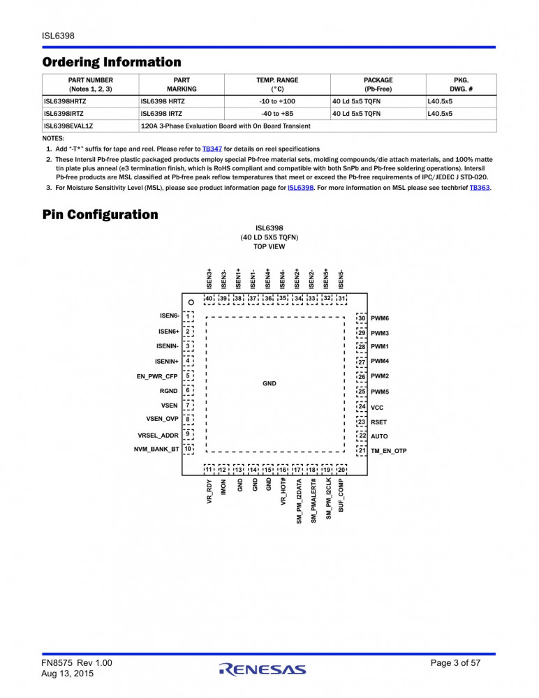 ISL6398 technical document page 3