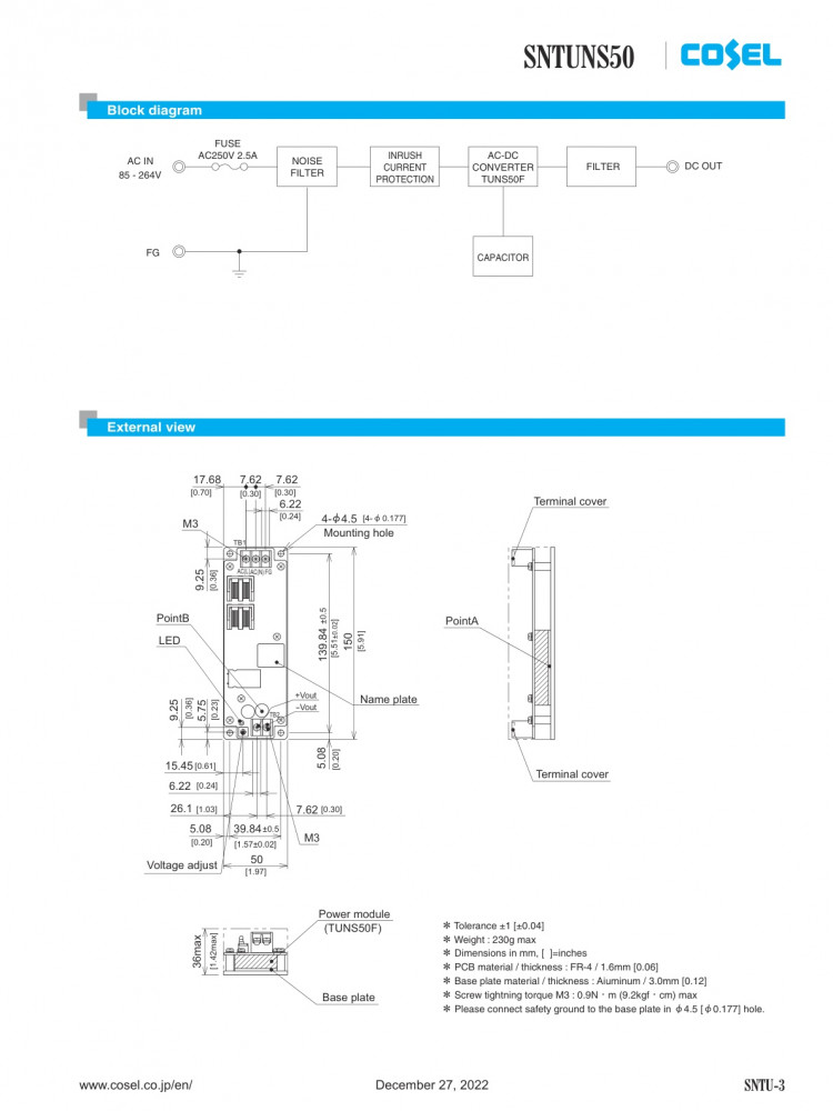 SNTUNS100F24 technical document page 3
