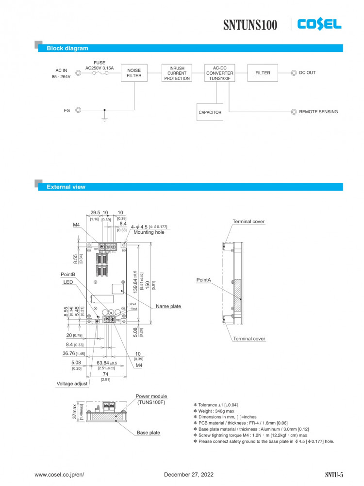 SNTUNS100F24 technical document page 5