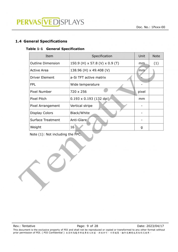 E2581KS061 specification page 9