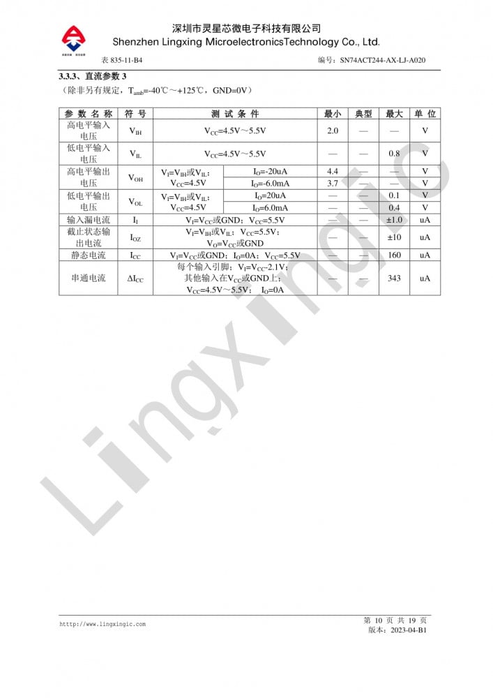 SN74ACT244 datasheet page 10
