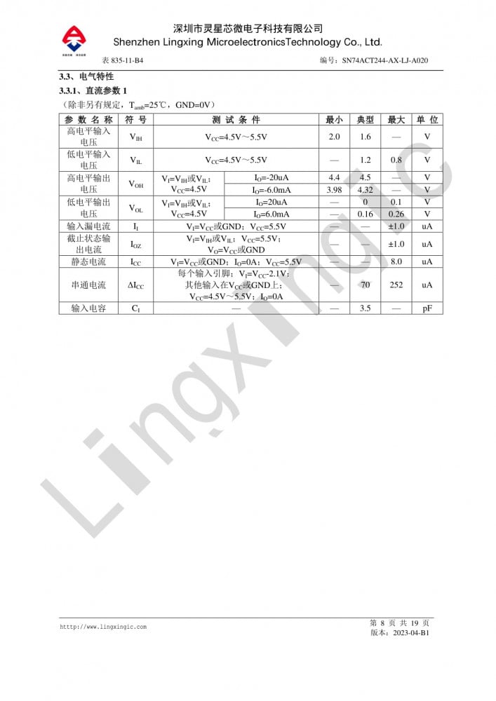 SN74ACT244 datasheet page 8