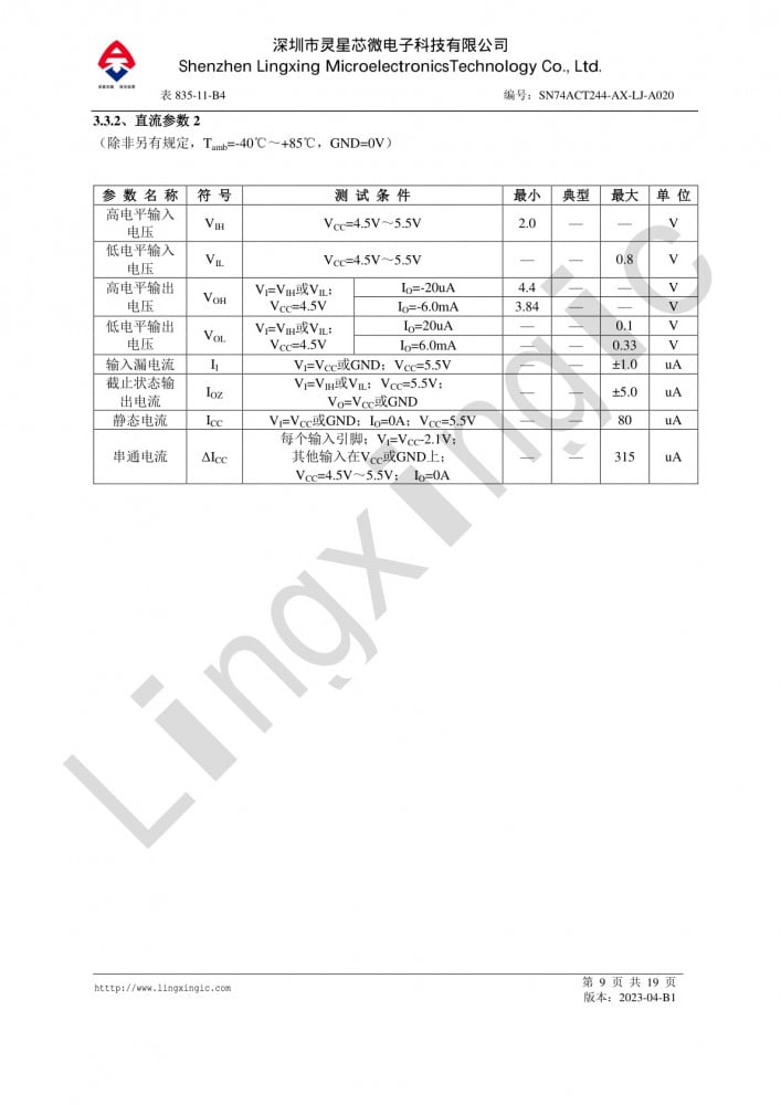 SN74ACT244 datasheet page 9