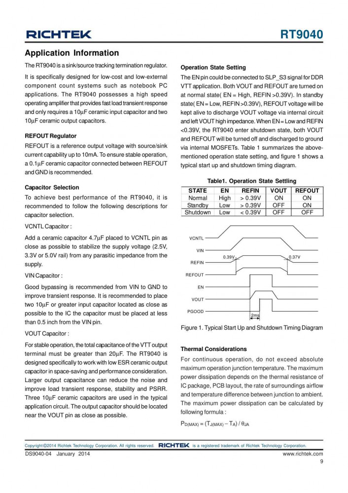 RT9040GQW datasheet page 9