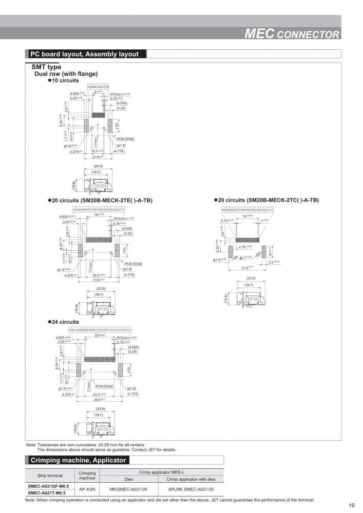 JST MEC connector document page 10