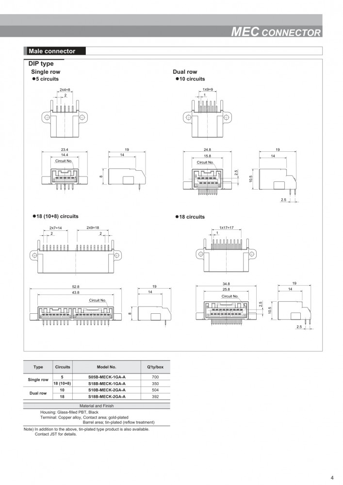 JST MEC connector document page 4