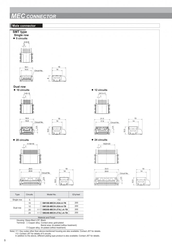JST MEC connector document page 5