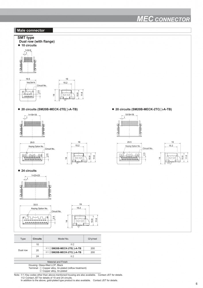 JST MEC connector document page 6