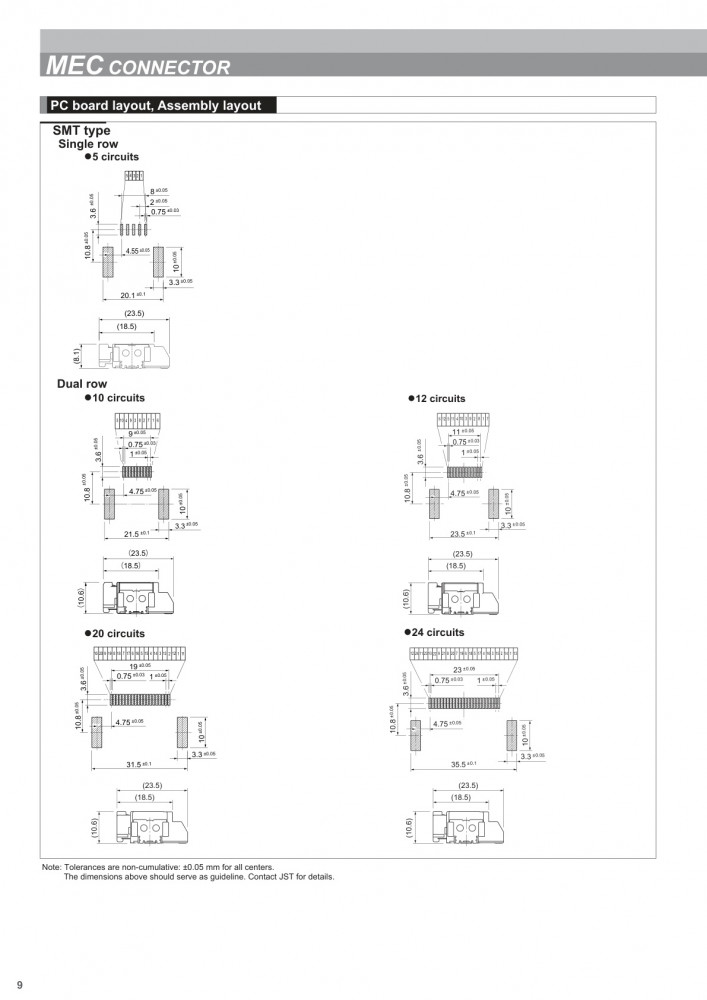 JST MEC connector document page 9