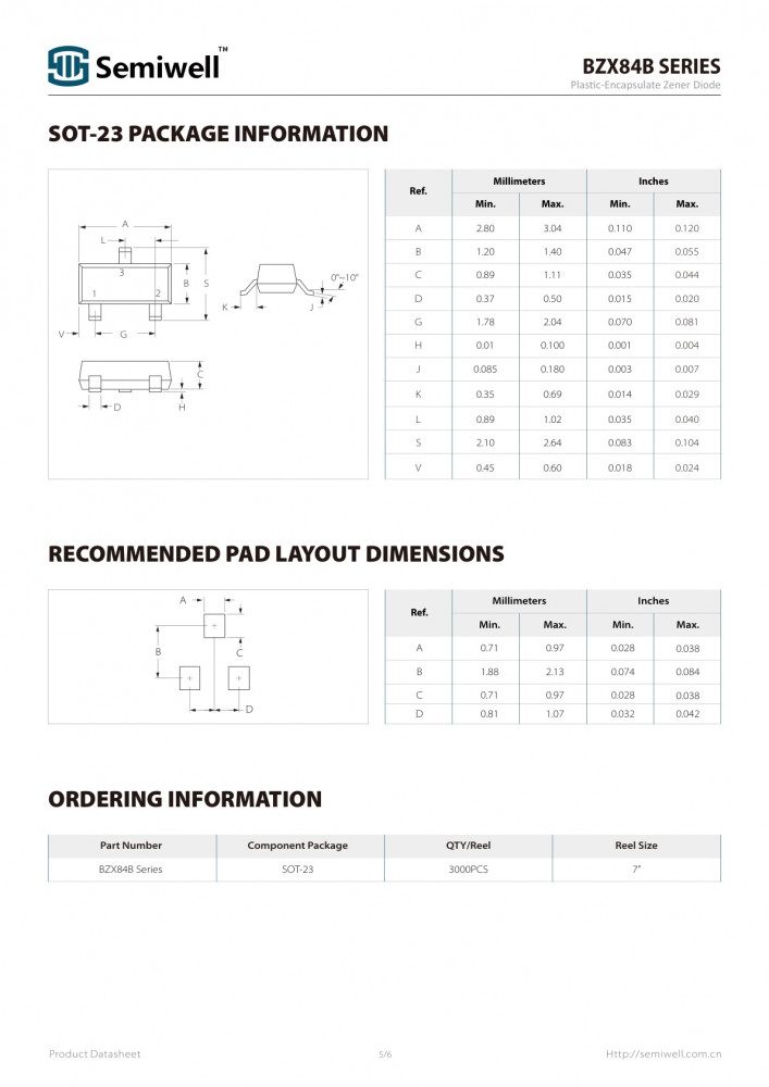 Semiwell BZX84B series datasheet page 5