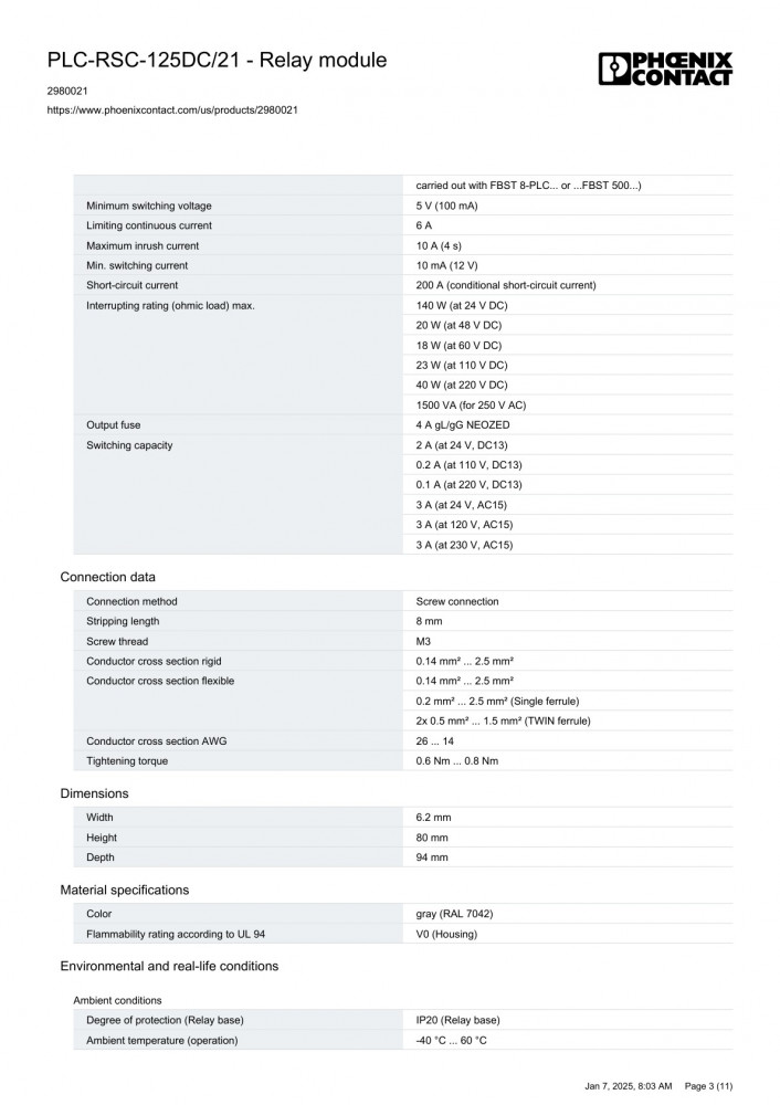 Phoenix Contact 2980021 documentation page 3