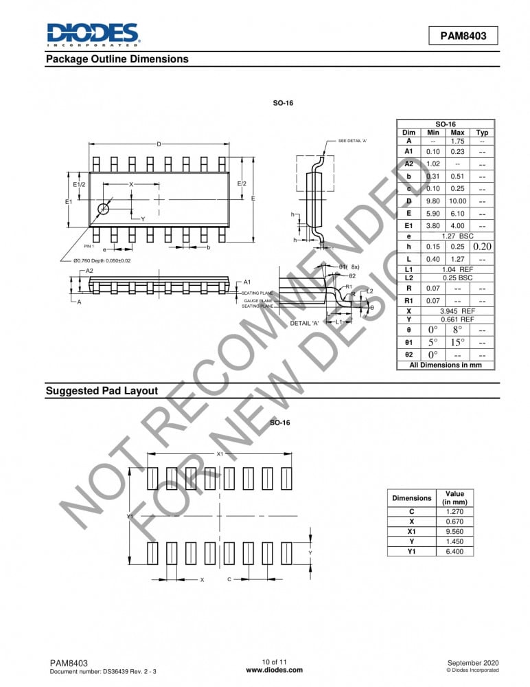 PAM8403DR-H datasheet page 10
