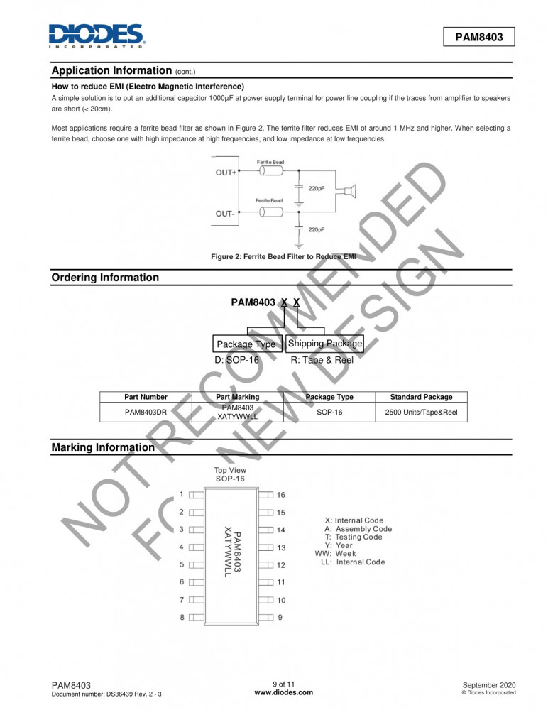 PAM8403DR-H datasheet page 9