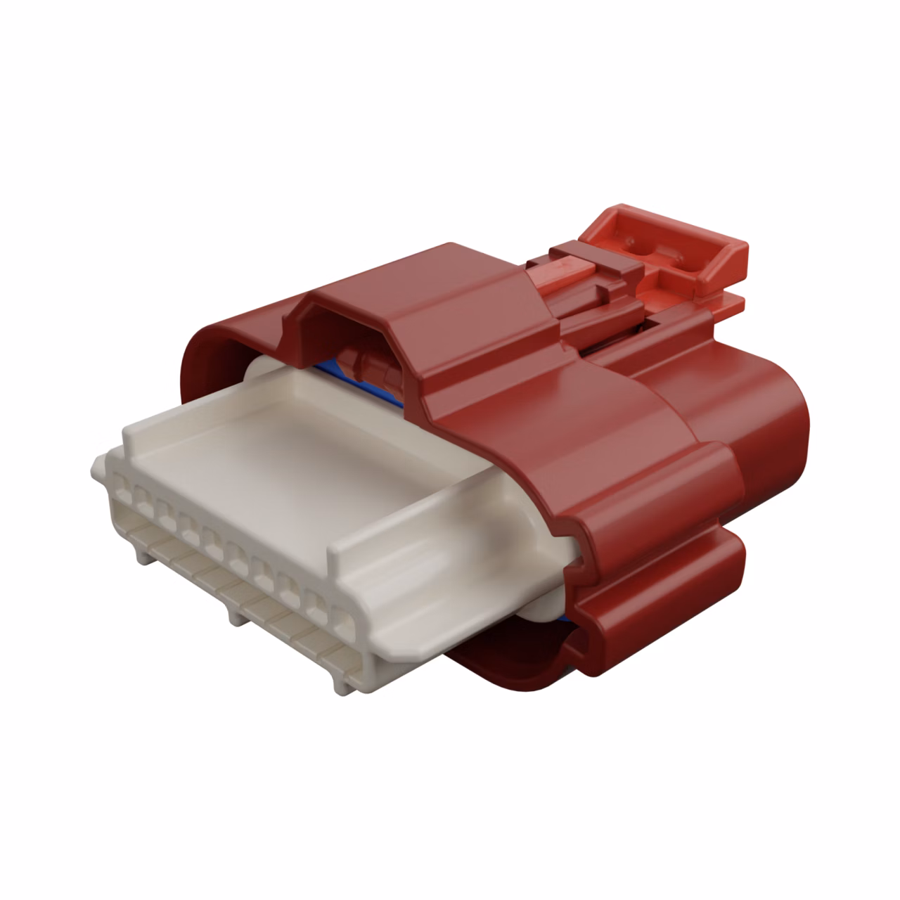 Squba Sealed Receptacle Assembly with CPA, 1.80mm Pitch, Single Row, 10 Circuits, Red for sale
