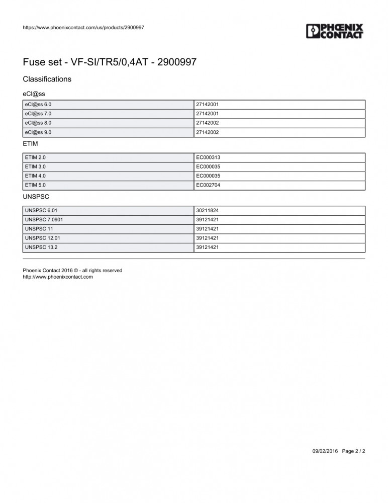 Phoenix Contact 2900997 technical document page 2