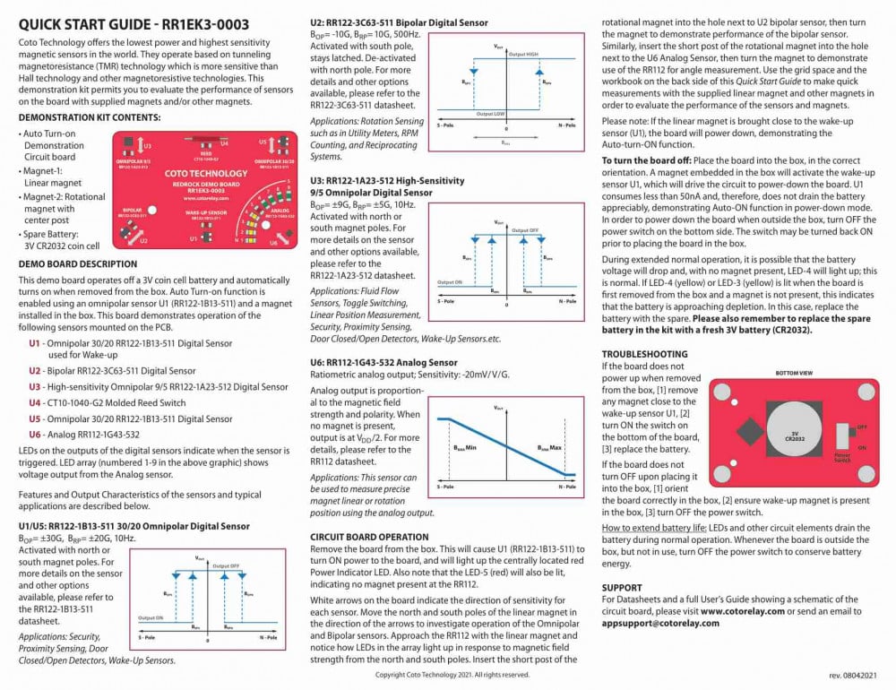RR1EK3-0003 quick start guide page 1