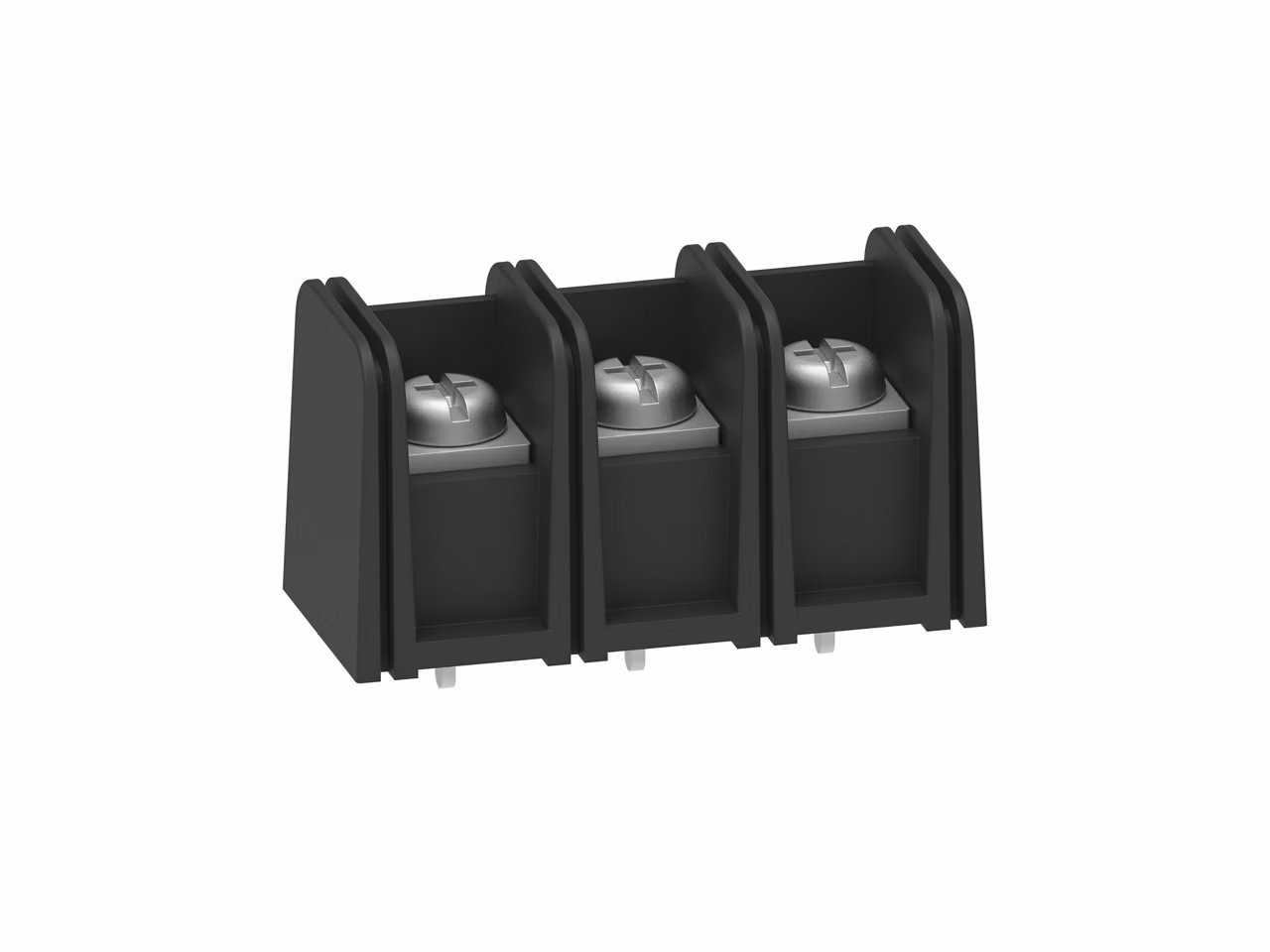 11.13mm Pitch, Single Row, Dual-Barrier Terminal Strip, without Mounting Ends, Black, 2 Circuits