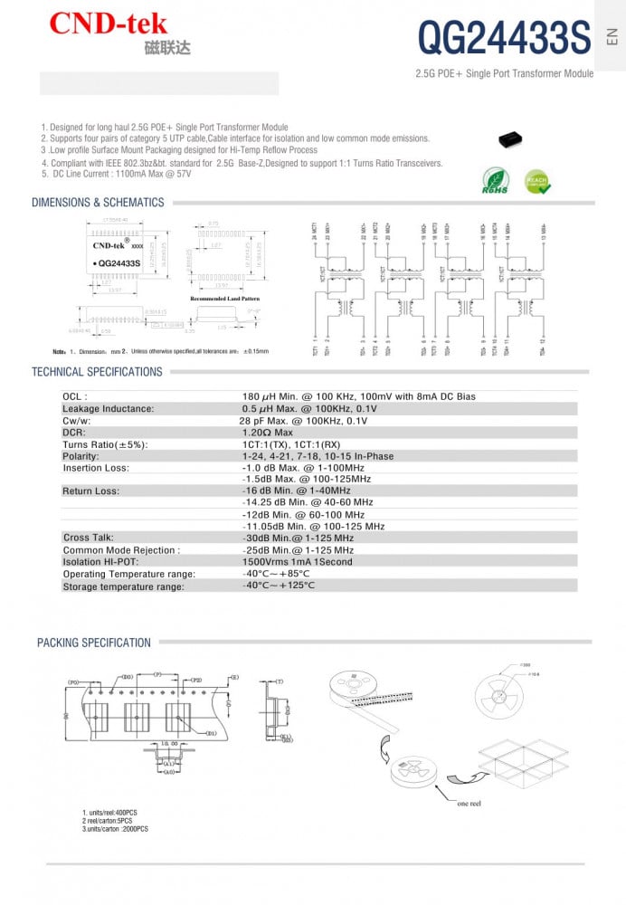 QG24433S technical document preview