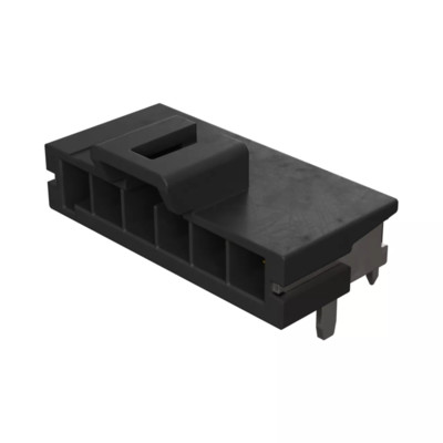 Ultra-Fit Right-Angle Header with Solder Nail, 3.50mm Pitch, Single Row,  6 Circuits, 0.38µm Gold (Au) Plating, Black, Glow-Wire Capable, Tray for sale