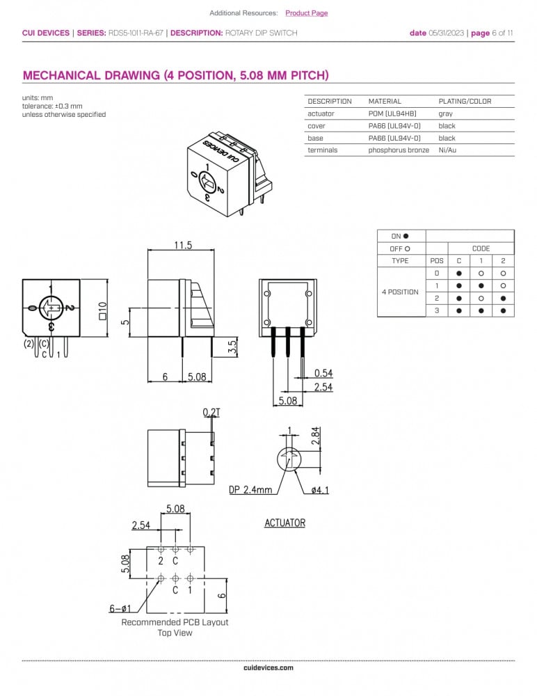 CUI RDS5 series datasheet page 6