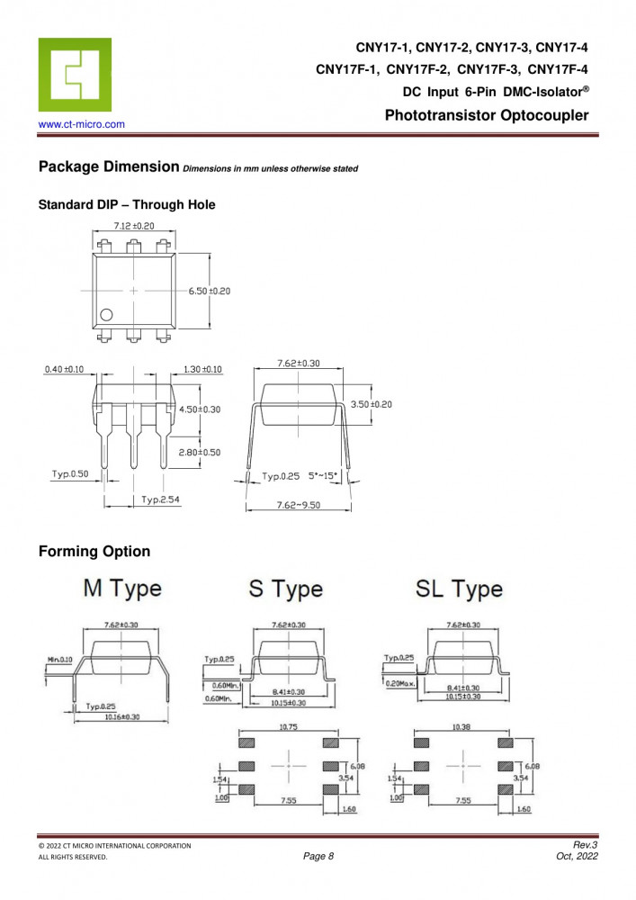 CNY17 datasheet page 8 preview