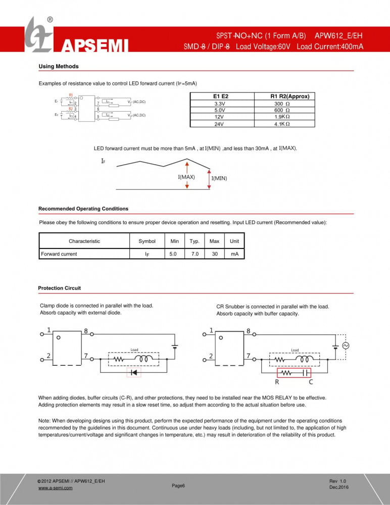 APW612EH datasheet page 6