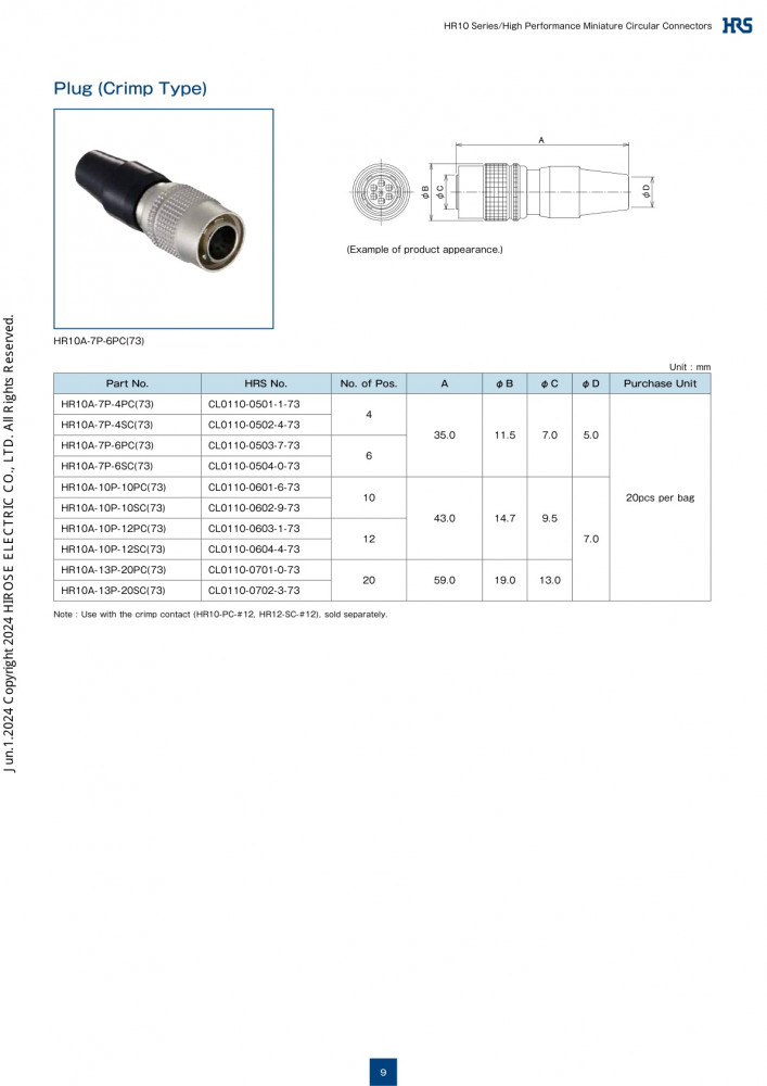 HRS HR10A catalog page 9