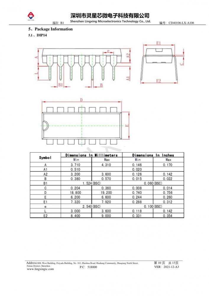 CD40106BE(LX) datasheet page 10