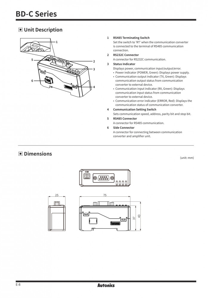 BD-C Series documentation page 3