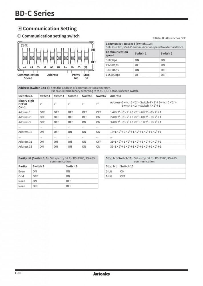 BD-C Series documentation page 5