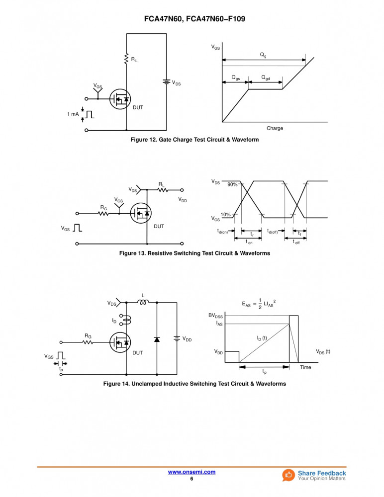 FCA47N60 datasheet page 6