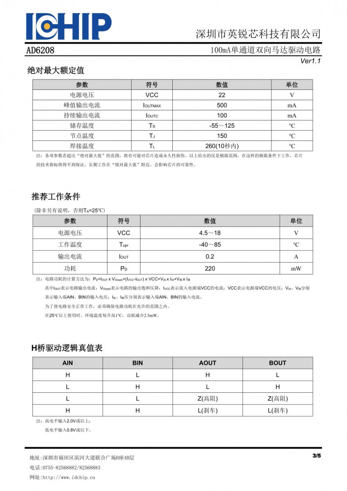 AD6208 datasheet page 3