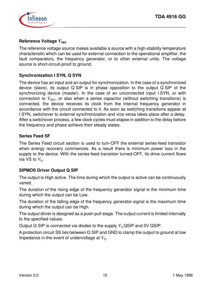 TDA4916GG datasheet page 10