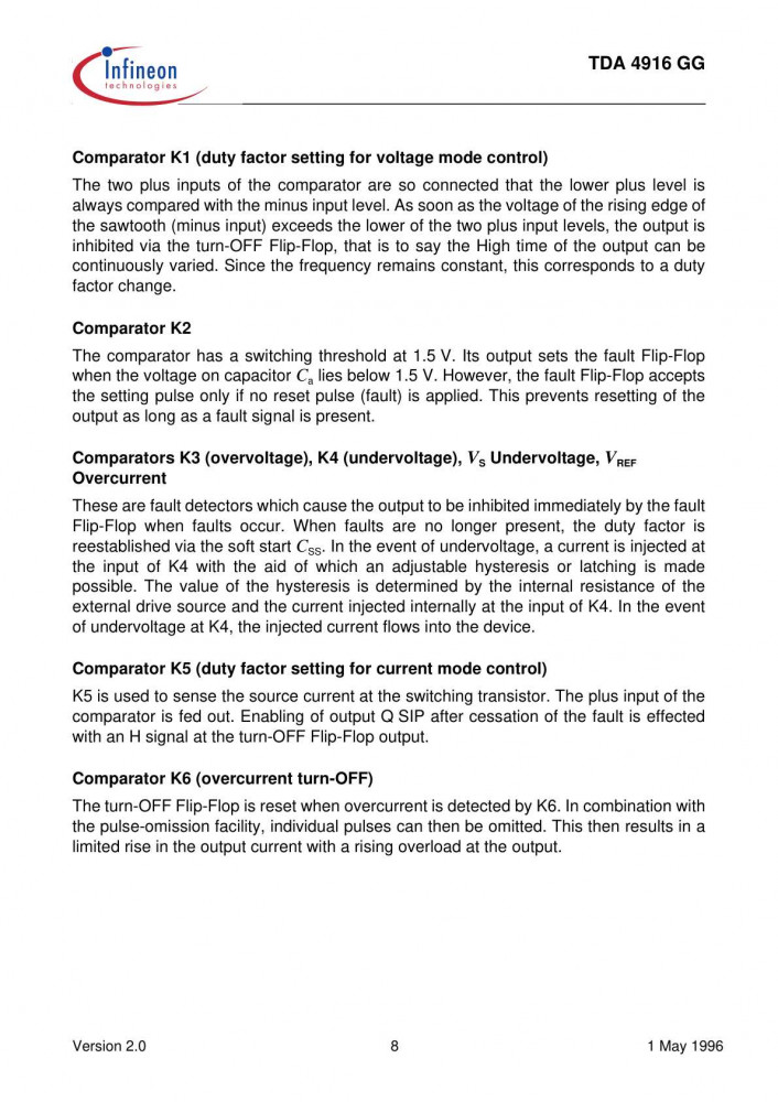 TDA4916GG datasheet page 8