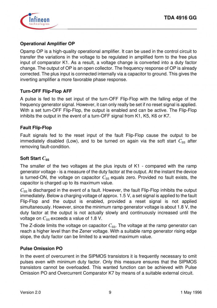 TDA4916GG datasheet page 9