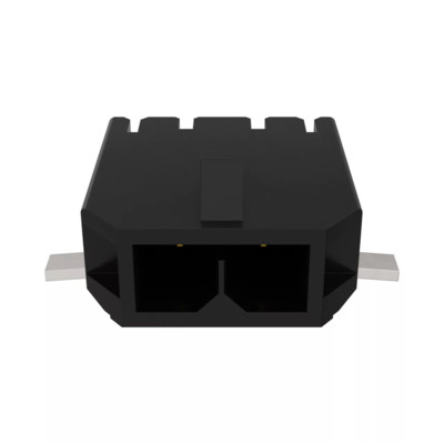 Micro-Fit+ Right-Angle Header, Surface Mount, 3.00mm Pitch, Single Row, 2 Circuits, 0.76µm Gold (Au) Plating, Glow-Wire Capable, Solder Nail, Black, Tape and Reel for sale