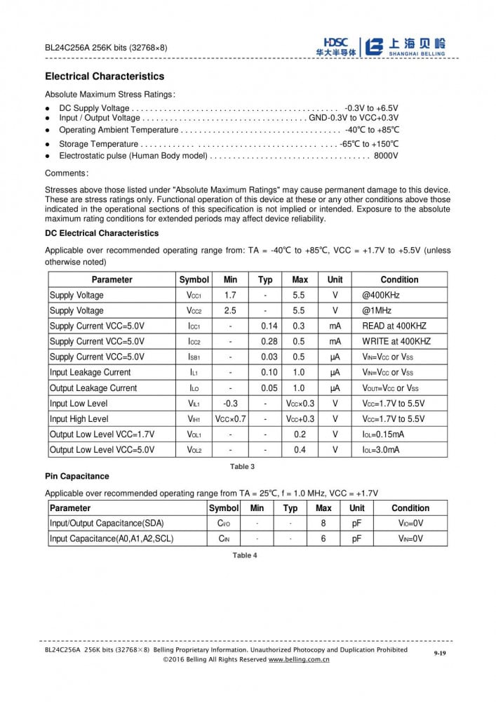 BL24C256A-NTRC datasheet page 9