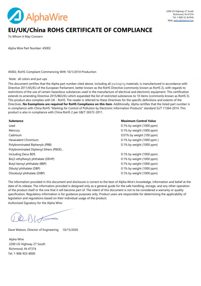 Alpha Wire 45002 document page 8