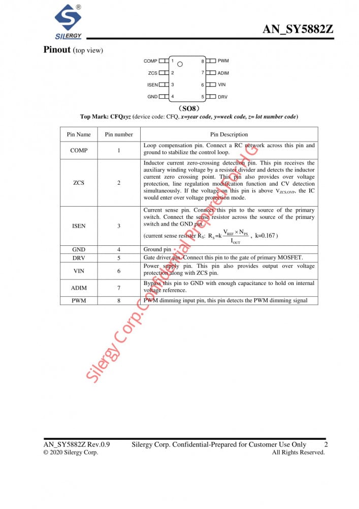 SY5882ZFAC datasheet page 2