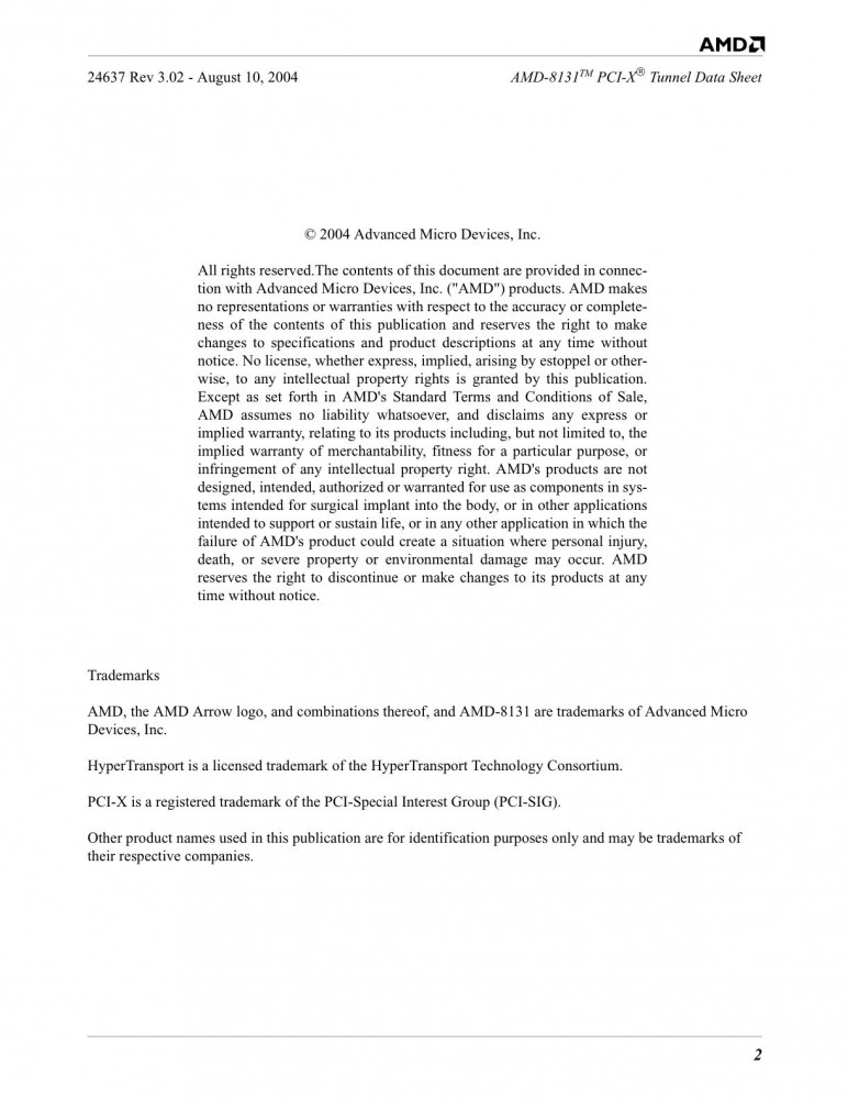 AMD-8131 datasheet page 2