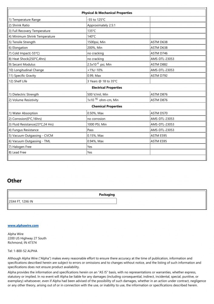 Alpha Wire FIT-300-3/16 technical document page 2