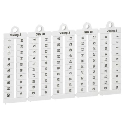 Marker label sheet Viking 3 - horizontal - pitch 6 mm - number from 1 to 100 for sale